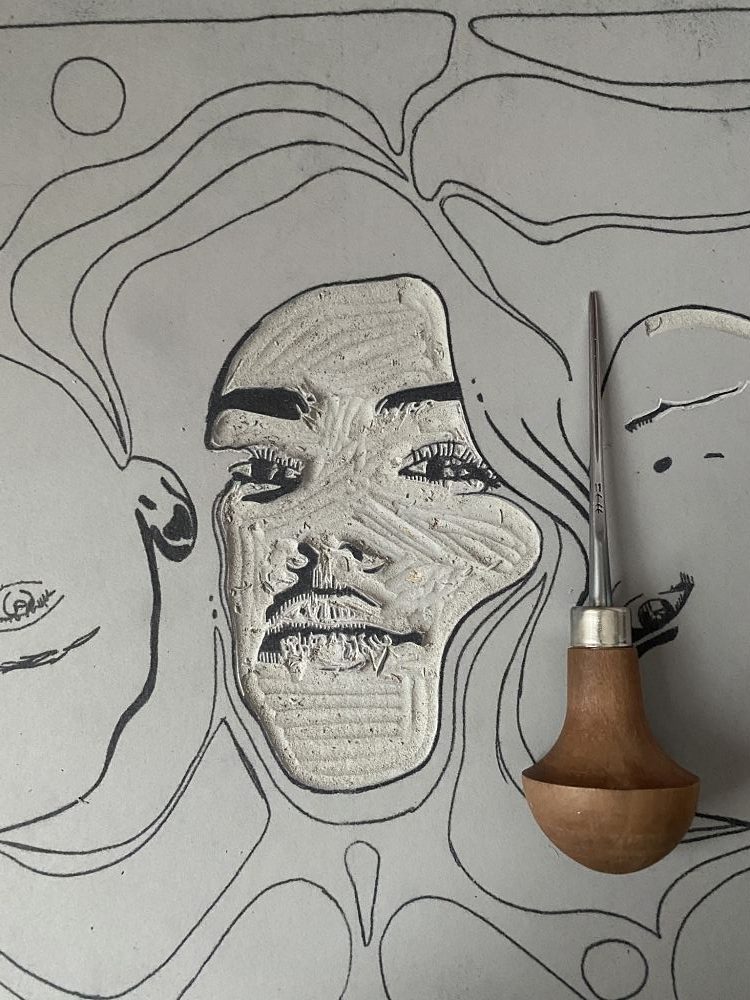 Printy Winty: Multiplate Monochrome Linocuts | People of Print